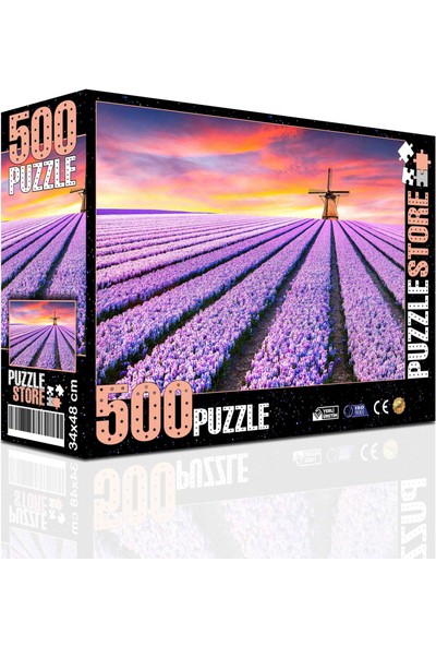 Puzzle Store® Lavanta Tarlasındaki Yel Değirmeni 500 Parça Puzzle Store® Lavanta Tarlasındaki Yel Değirmeni 500 Parça