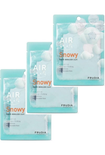 Frudia Air Snowy Mask Kağıt Maske 24-25 ml 3'lü Frudia Air Snowy Mask Kağıt Maske 24-25 ml 3'lü
