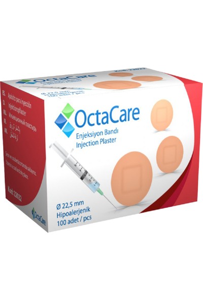 Octacare Enjeksiyon Aşı Nokta Bandı 1 Kutu (100 Adet) Octacare Enjeksiyon Aşı Nokta Bandı 1 Kutu (100 Adet)