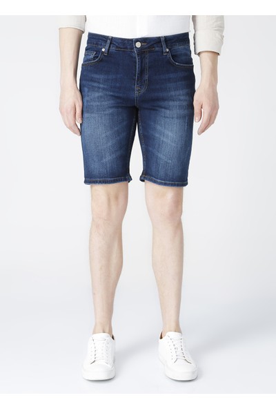 Aeropostale Cepli Koyu İndigo Erkek Denim Şort