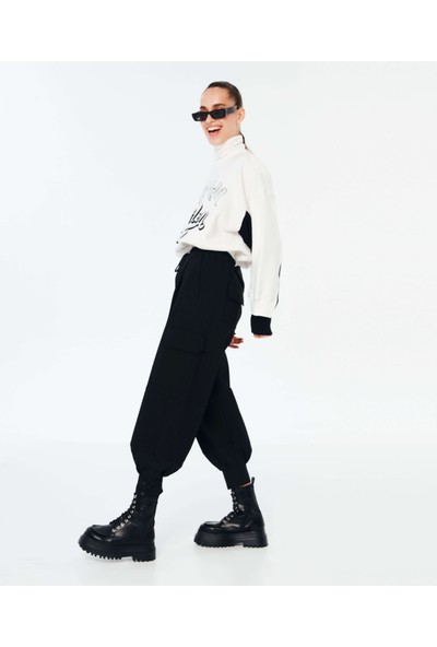 Twist Slogan Baskılı Sweatshirt