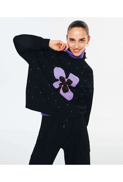 Twist Grafik Baskılı Sweatshirt