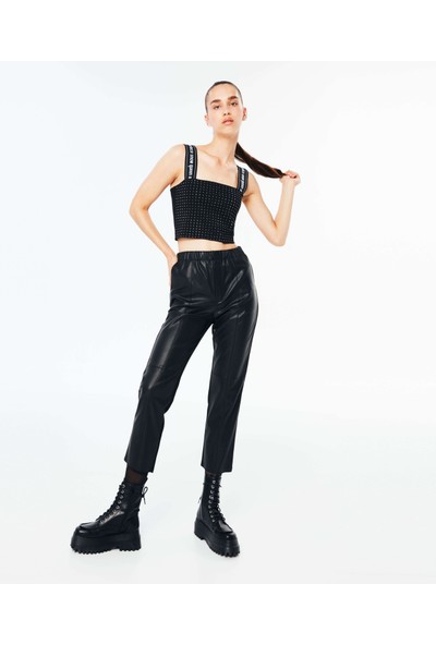 Twist Deri Mıx Pantolon