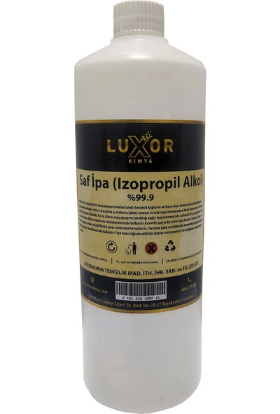 Luxor Kimya Saf Ipa %99 Izopropil Alkol 1 Lt