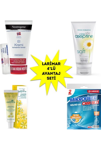 Neutrogena Larimar Mikrofiber Bez ve Nemlendirici Kremler Kış Bakım Seti / Neutrogena - Cıre Aseptıne