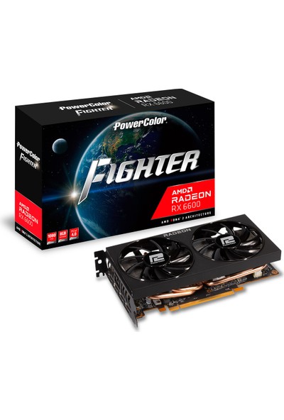 Powercolor Fighter RX6600 8gb 128BIT Gddr6 Pcı-Express 4.0 Ekran Kartı Axrx 6600 8gbd6-3dh Powercolor Fighter RX6600 8gb 128BIT Gddr6 Pcı-Express 4.0 Ekran Kartı Axrx 6600 8gbd6-3dh