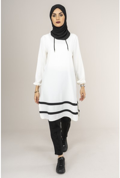 A-Tunik Kadın Kapüşonlu Spor Tunik 50061