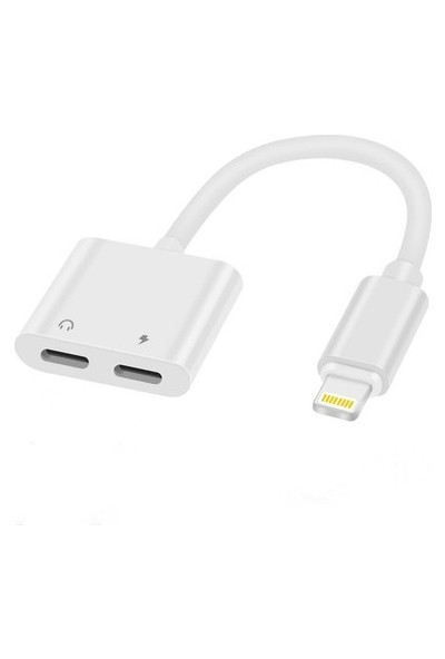 Kensa Apple iPhone Lightning 2in1 Şarj Kulaklık Dönüştürücü Jack Adaptör Şarj Çoğaltıcı Splitter Kensa Apple iPhone Lightning 2in1 Şarj Kulaklık Dönüştürücü Jack Adaptör Şarj Çoğaltıcı Splitter