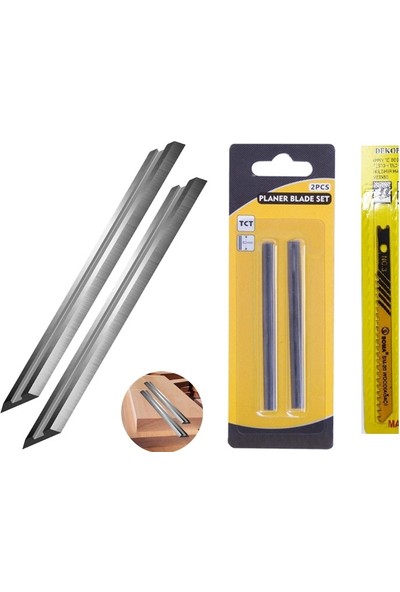 Makroyapı Planya Bıçağı 82 mm Elmas Planer Jilet Tipi Planya Yedeği ve Uç