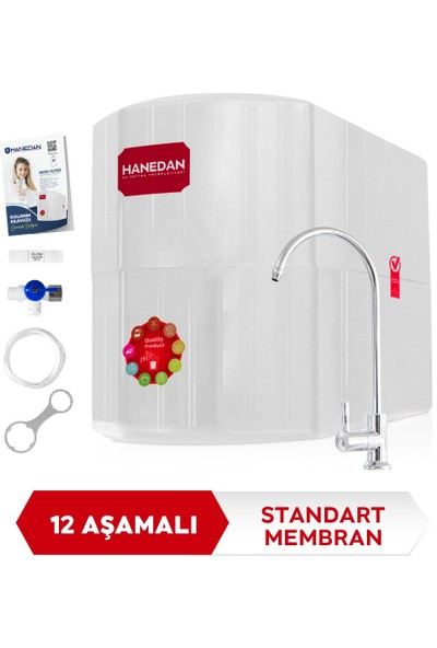 Hanedan 12 Litre Çelik Tanklı 12 Aşama Su Arıtma Cihazı - H1KK12S Hanedan 12 Litre Çelik Tanklı 12 Aşama Su Arıtma Cihazı - H1KK12S