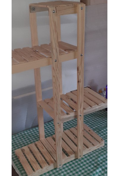 SEB Ahşap 4 Katlı Saksı Standı