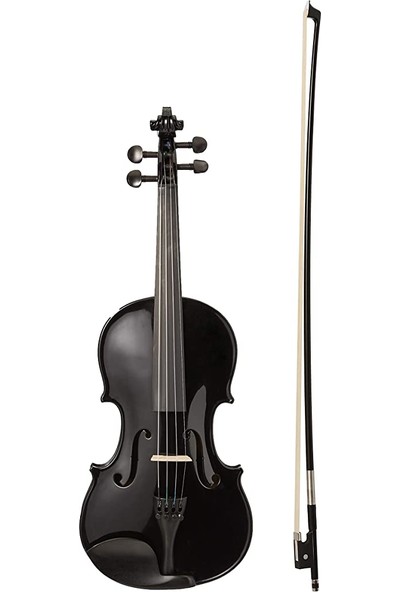 İdol Keman 3/4 Metalik Siyah Tam Setli Kalite Keman