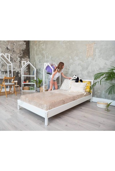 Sevenstyles Öykü 190X90 cm Tek Kişilik Beyaz Karyola