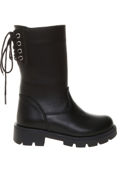 Pink&Orange Deri Siyah Çizme