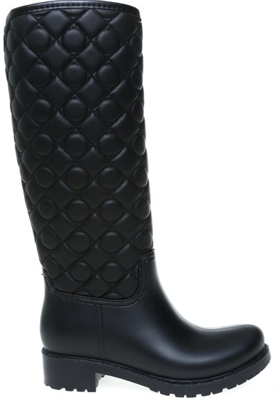 T-Box Siyah Kadın Yağmur Çizmesi