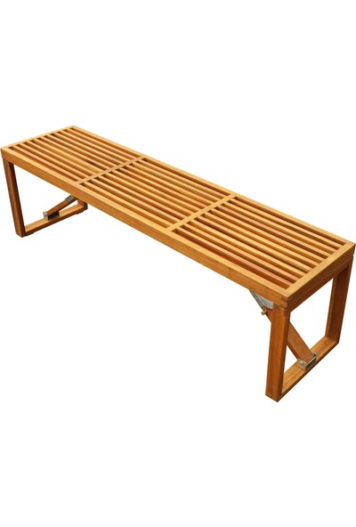 Interbuıld Real Wood Stockholm Katlanır Bank Dış Mekan Veranda Katlanır Sandalye 142CM Altın Tik Interbuıld Real Wood Stockholm Katlanır Bank Dış Mekan Veranda Katlanır Sandalye 142CM Altın Tik