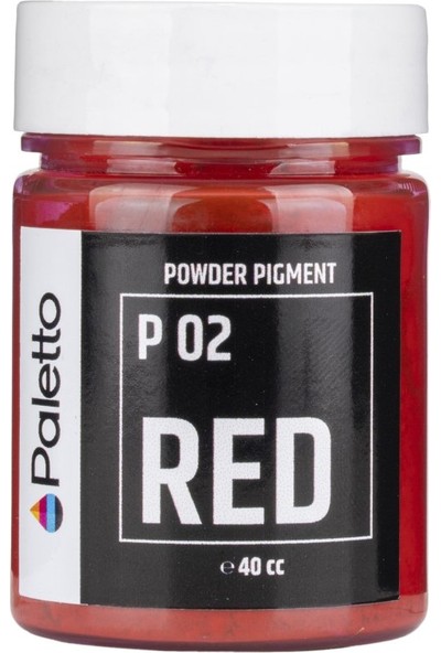 Paletto P82 Saten Kırmızı Metalik Toz Pigment Epoksi Boya 40CC Paletto P82 Saten Kırmızı Metalik Toz Pigment Epoksi Boya 40CC