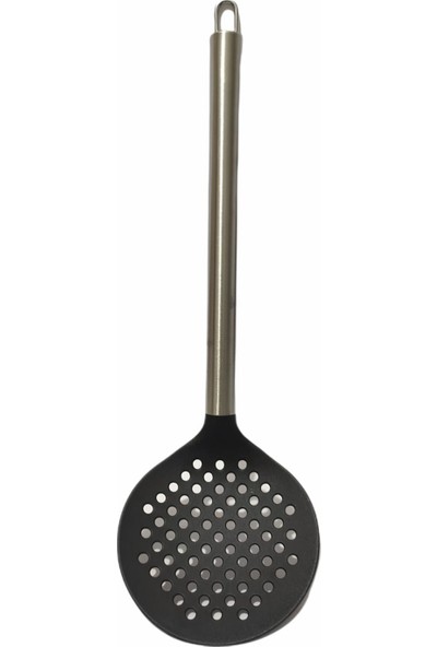 Yanmaz Yapışmaz Plastik Paslanmaz Çelik Saplı Lüks Kevgir 30 cm