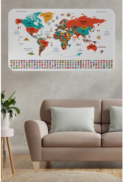 Harita Sepeti Türkçe Ülke Bayrak Lı Eğitici Başkent Detaylı Atlası Dünya Haritası Duvar Sticker Harita Sepeti Türkçe Ülke Bayrak Lı Eğitici Başkent Detaylı Atlası Dünya Haritası Duvar Sticker