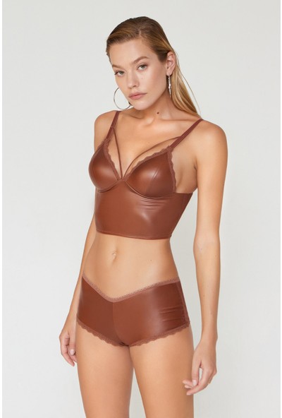 Cansoy Deri Taba Bralet Takım Cansoy Deri Taba Bralet Takım