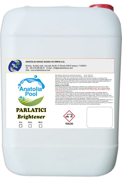 Anatolia Pool Havuz Suyu Parlatıcı / Berraklaştırıcı 10 Lt. (Brightener)