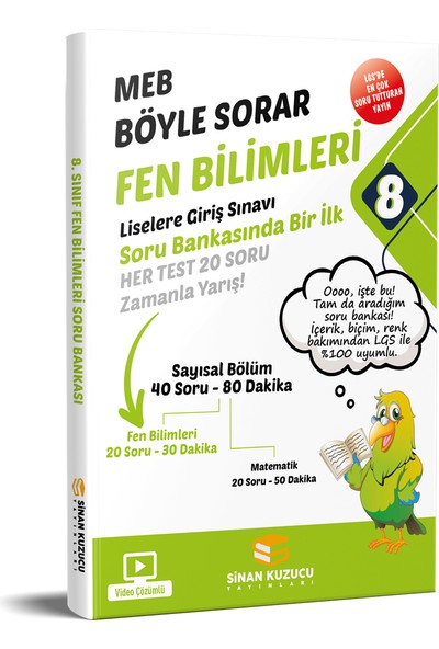 Sinan Kuzucu Yayınları 8. Sınıf Fen Bilimleri Soru Bankası