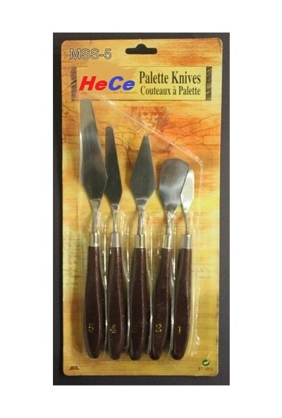 Hece Metal Spatula Seti 5'li (Painting Knife) Hece Metal Spatula Seti 5'li (Painting Knife)