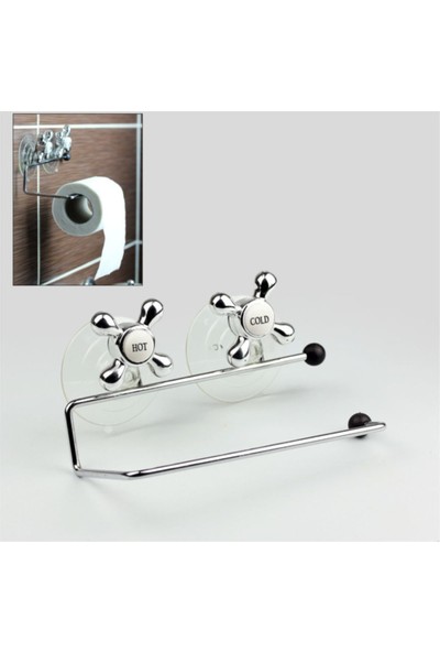 İndirim Hareketi Güçlü Vantuzlu Wc Kağıtlık Montajsız Tuvalet Kağıt Tutucu