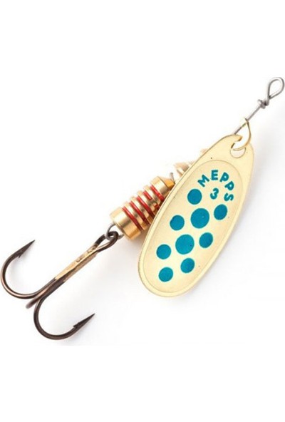 Mepps Comet Altın/mavi Noktalı No:0 Mepps Comet Altın/mavi Noktalı No:0