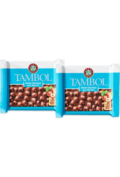 Tambol Bütün Fındıklı Sütlü Çikolata 100 gr 2'li