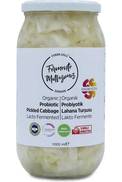 Fermente Mutfağım Organik Probiyotik Lahana Turşusu Lakto Fermente Sauerkraut