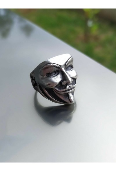 The Collection V For Vendetta Model Ayarlanabilir Gümüş Kaplama Erkek Yüzük The Collection V For Vendetta Model Ayarlanabilir Gümüş Kaplama Erkek Yüzük