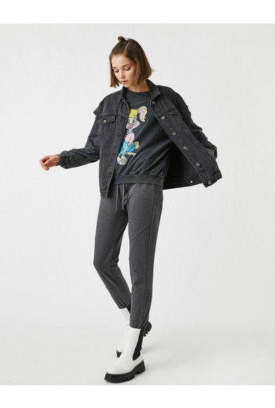 Koton Beli Bağcıklı Cepli Jogger Eşofman Altı