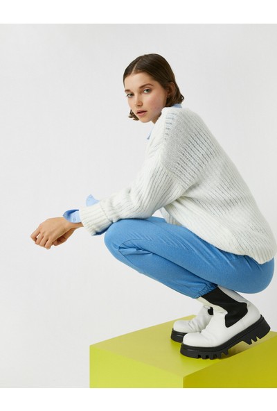 Koton Beli Bağcıklı Cepli Jogger Eşofman Altı