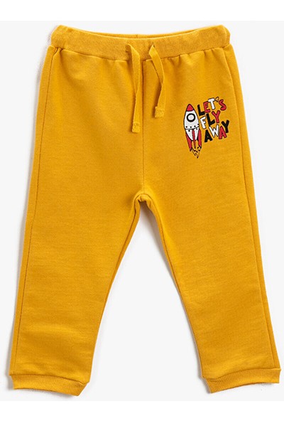 Koton Erkek Bebek Belden Bağlamalı Baskılı Eşofman Altı Pamuklu