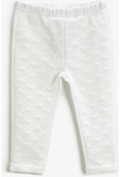 Koton Beli Lastikli Eşofman Altı Kabartma Desenli