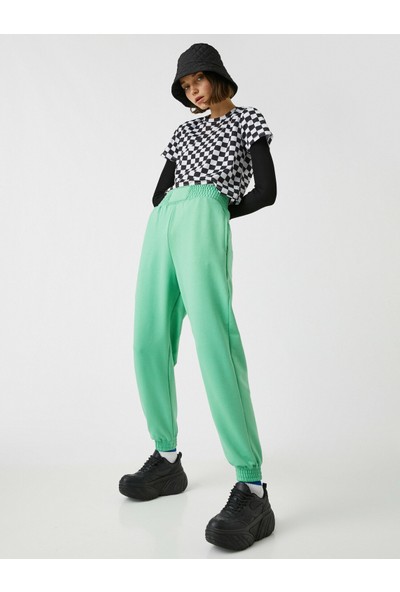 Koton Jogger Cepli Eşofman Altı Beli Paçası Lastikli