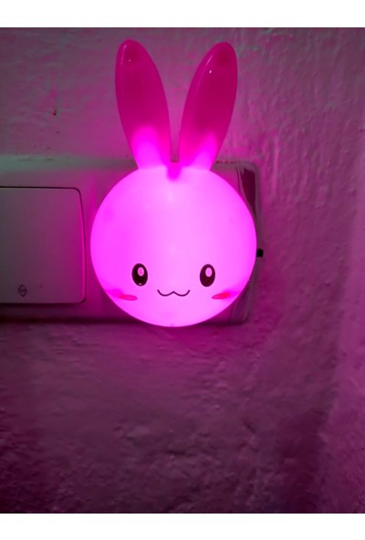 Sarıtaş Tavşan Figürlü Ledli Gece Lambası 8 cm Sarıtaş Tavşan Figürlü Ledli Gece Lambası 8 cm