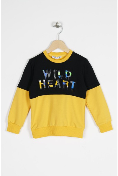 Zepkids Erkek Çocuk Wild Heart Işlemeli Sweatshirt 3-7 Yaş