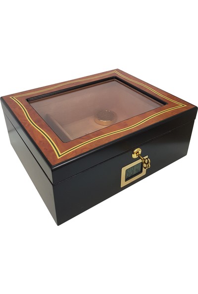 Falconetti Kahverengi Camlı Humidor Puro Kutusu RB99 Falconetti Kahverengi Camlı Humidor Puro Kutusu RB99