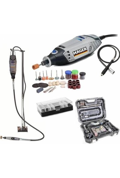 Mager 350 W 6 Kademe Devir Ayarlı Gravür Seti Mini Taşlama Taşıma Çantalı Askı Aparatlı Full Set Mager 350 W 6 Kademe Devir Ayarlı Gravür Seti Mini Taşlama Taşıma Çantalı Askı Aparatlı Full Set
