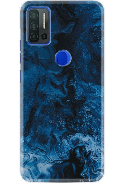 Reeder P13 Blue Max Pro Kılıf Silikon Desen Özel Seri Blue Zigzag 1687