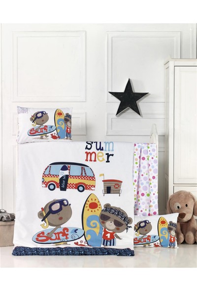 Komfort Home Bebek Nevresim Takımı %100 Pamuk / Surf