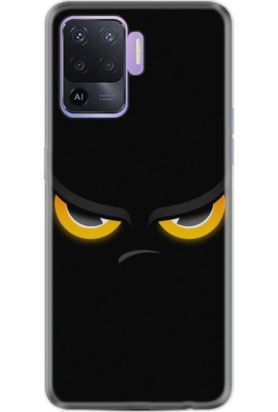 Oppo Reno 5 Lite Kılıf Silikon Desen Özel Seri Black Eyes 1644 Oppo Reno 5 Lite Kılıf Silikon Desen Özel Seri Black Eyes 1644