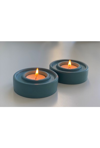 S&D Home 2'li Gainsboro Berrak Mavi Taş Görünümlü Tealight Mumluk Dekoratif Obje S&D Home 2'li Gainsboro Berrak Mavi Taş Görünümlü Tealight Mumluk Dekoratif Obje