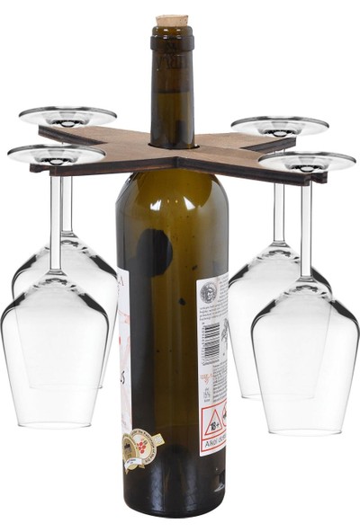 X-Perk Ahşap Şarap Kadehliği 4'lü