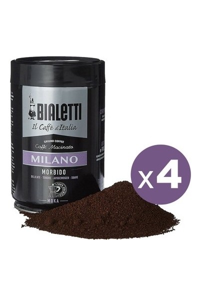 Bialetti Milano Usulü Öğütülmüş Kahve 4 x 250 gr
