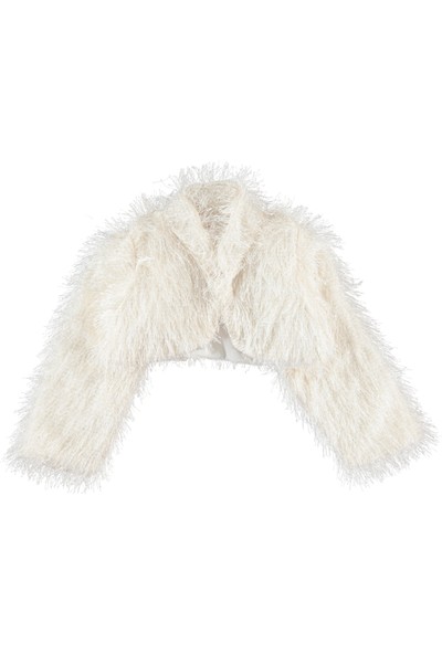 Civil Girls Kız Çocuk Peluş Bolero 2-5 Yaş Ekru