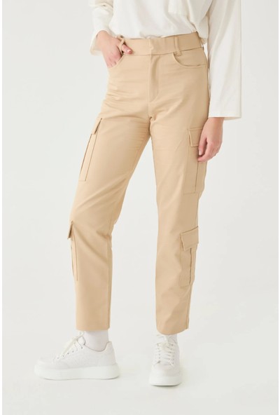 Suud Collection Camel Kargo Pantolon