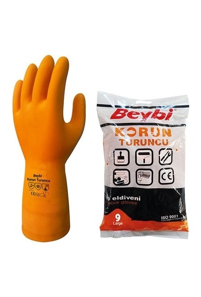 Beybi Korun Eldiven No 9 Turuncu 6 Çift Beybi Korun Eldiven No 9 Turuncu 6 Çift